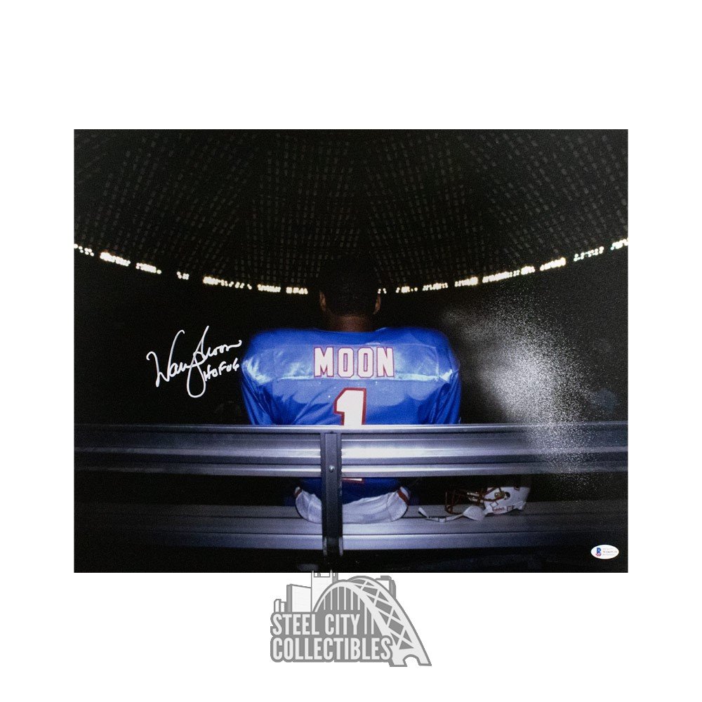 Warren Moon HOF 06 Autographed Houston Oilers 16x20 Photo - BAS COA ...
