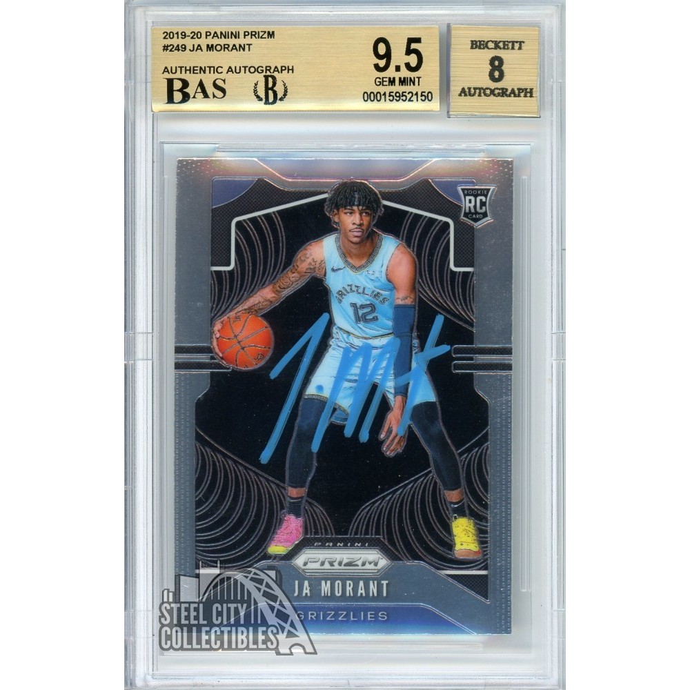 Ja Morant 2019-20 Panini Prizm Autograph Rookie Card #249 BGS 9.5 BAS 8 ...