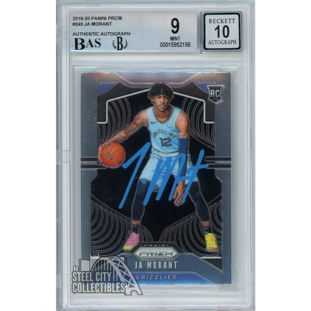 Ja Morant 2019-20 Panini Prizm Autograph Rookie Card #249 BGS 9 BAS 10 ...