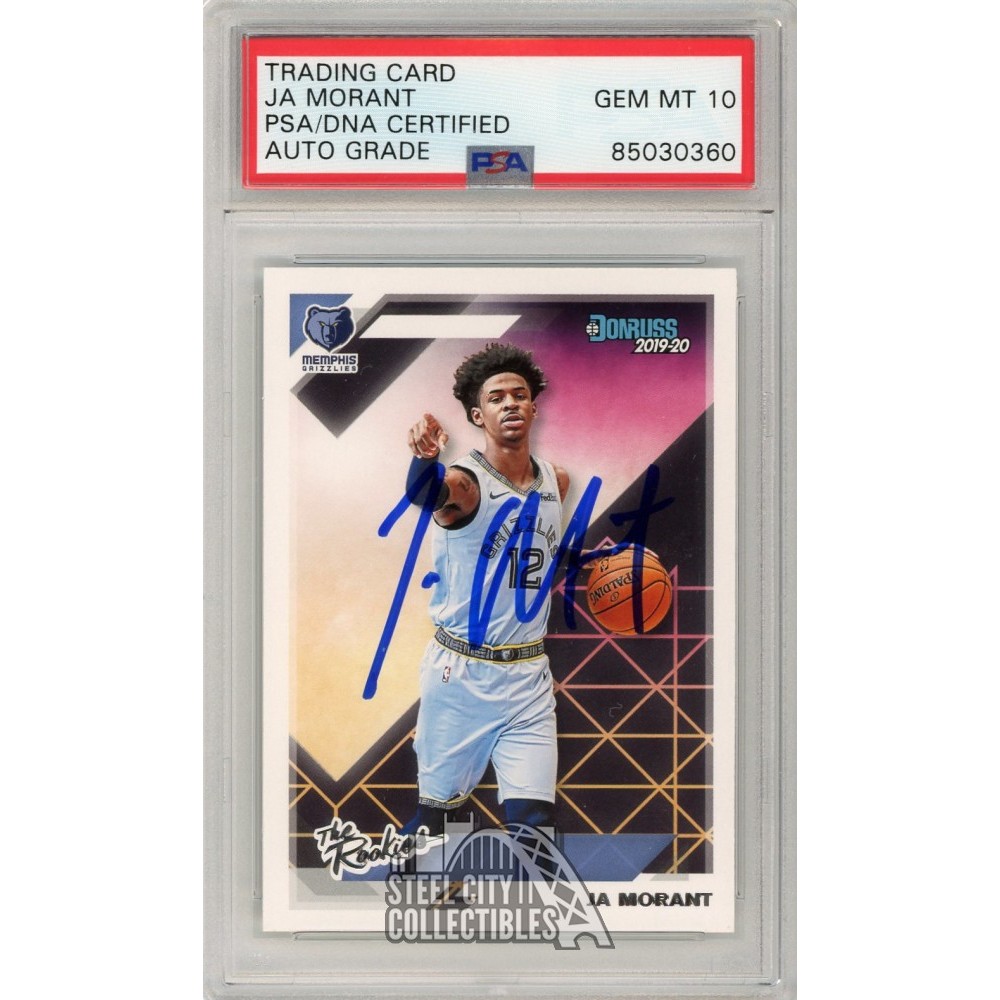 Ja Morant 2019-20 Panini Donruss The Rookies Autograph RC Card #2 PSA ...