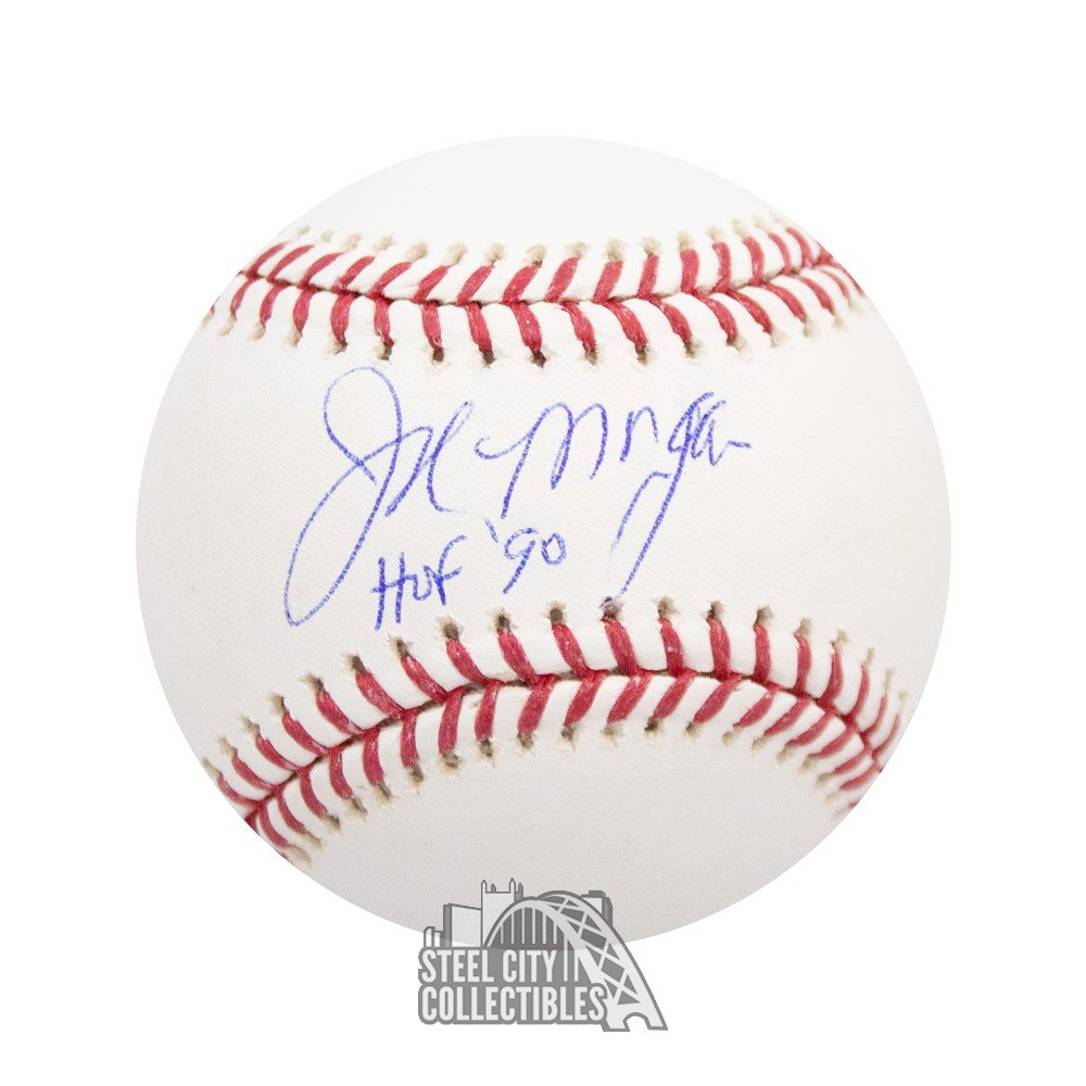 Joe Morgan HOF 90 Autographed Official MLB Baseball - JSA COA | Steel ...