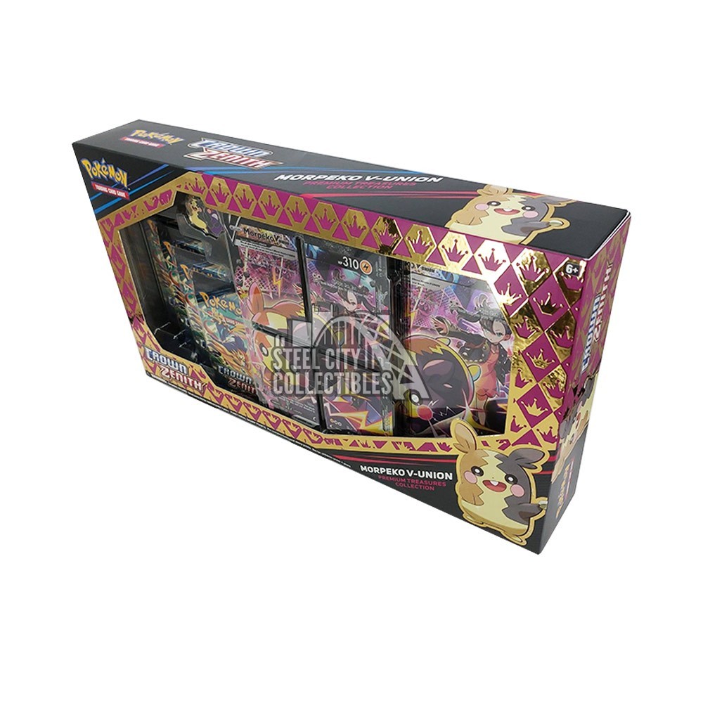 Pokemon Crown Zenith Morpeko V-Union Premium Treasures Collection Box ...