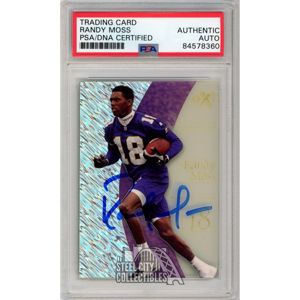 Randy Moss 1998 Skybox E-X2001 Autograph Rookie Card #55 PSA/DNA ...