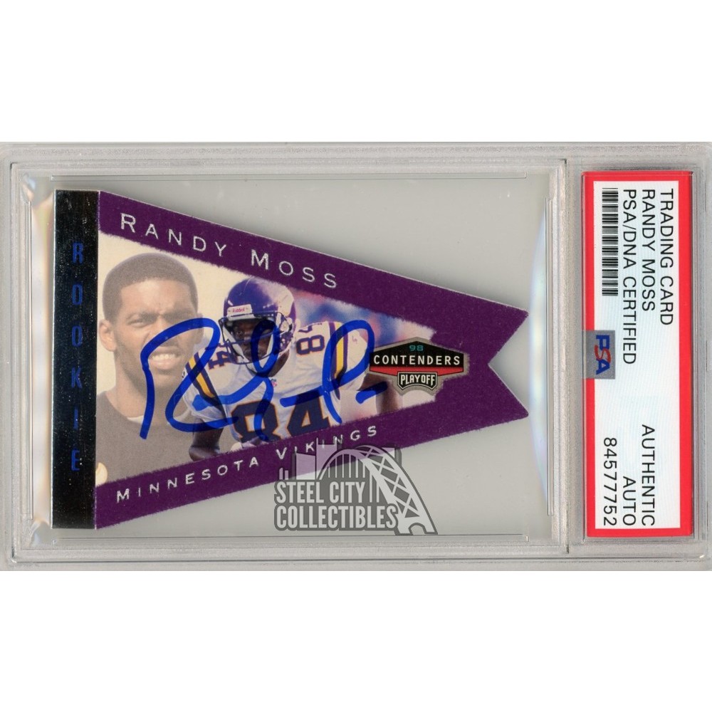 Randy Moss 1998 Playoff Contenders Autograph Rookie Card RC #55 PSA/DNA ...