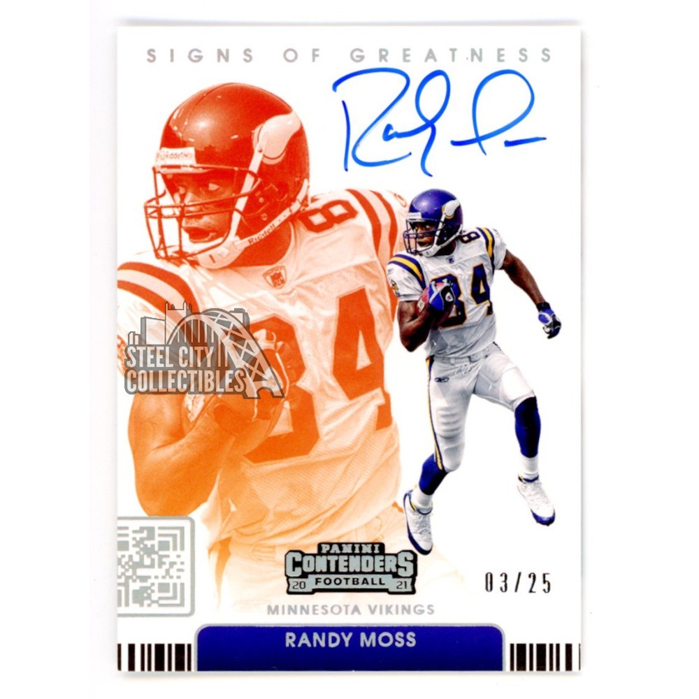 Randy Moss 2021 Panini Contenders Greatness Autograph Card #SG-RMO 03/ ...