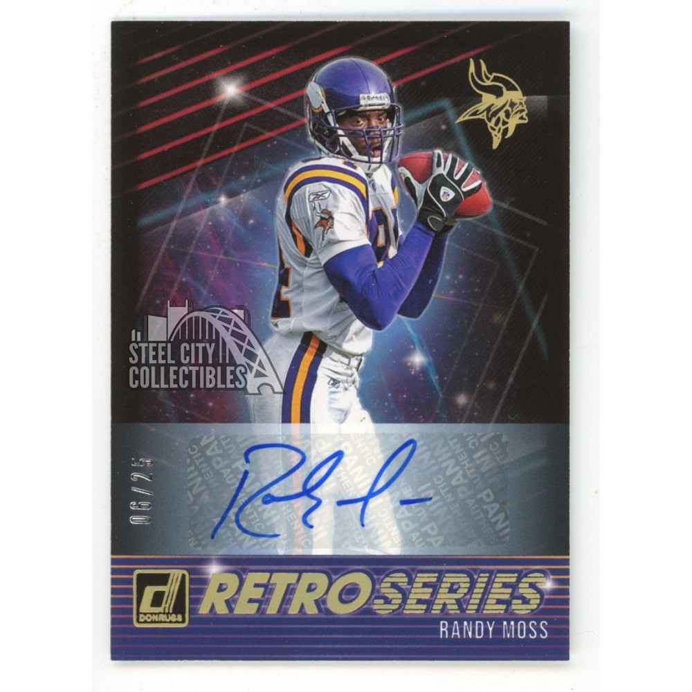 Randy Moss 2021 Panini Donruss Retro Series Autograph Card #RS14 06/25 ...