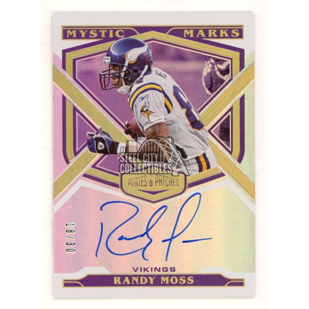 Randy Moss 2020 Panini Plates & Patches Mystic Marks Autograph Card #MY ...