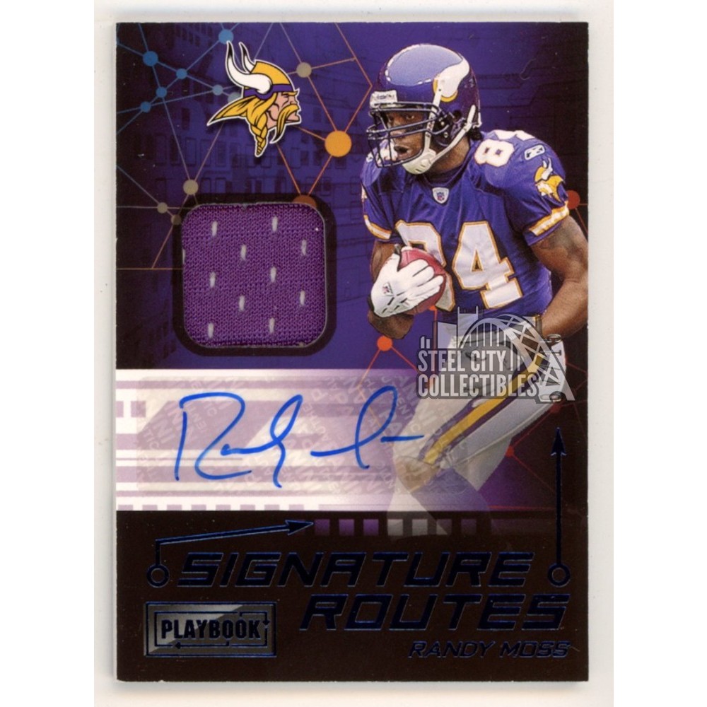 Randy Moss 2021 Panini Playbook Signature Routes Autograph Jersey Card ...
