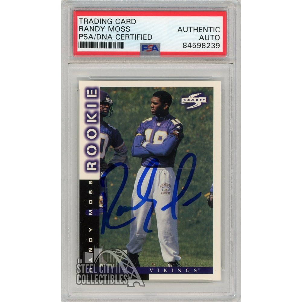Randy Moss 1998 Score Autograph Rookie Card RC #235 PSA/DNA | Steel ...
