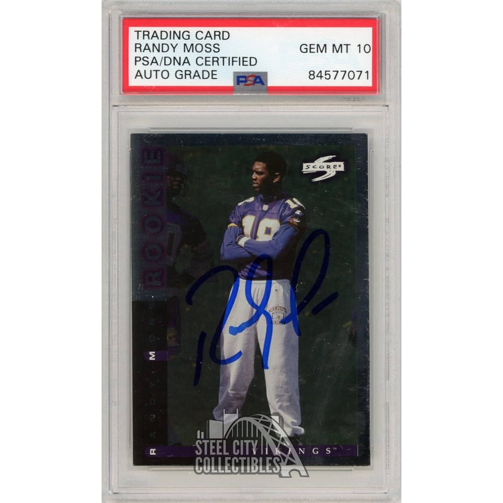 Randy Moss 1998 Score Foil Autograph Rookie Card RC #PP125 PSA/DNA 10 ...
