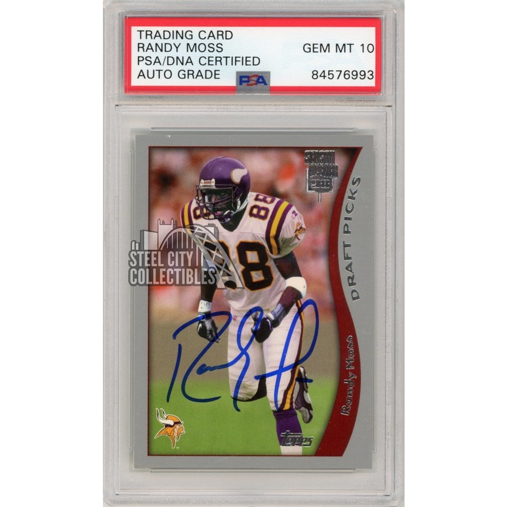 Randy Moss 1998 Topps Season Opener Autograph Rookie Card RC #22 PSA ...