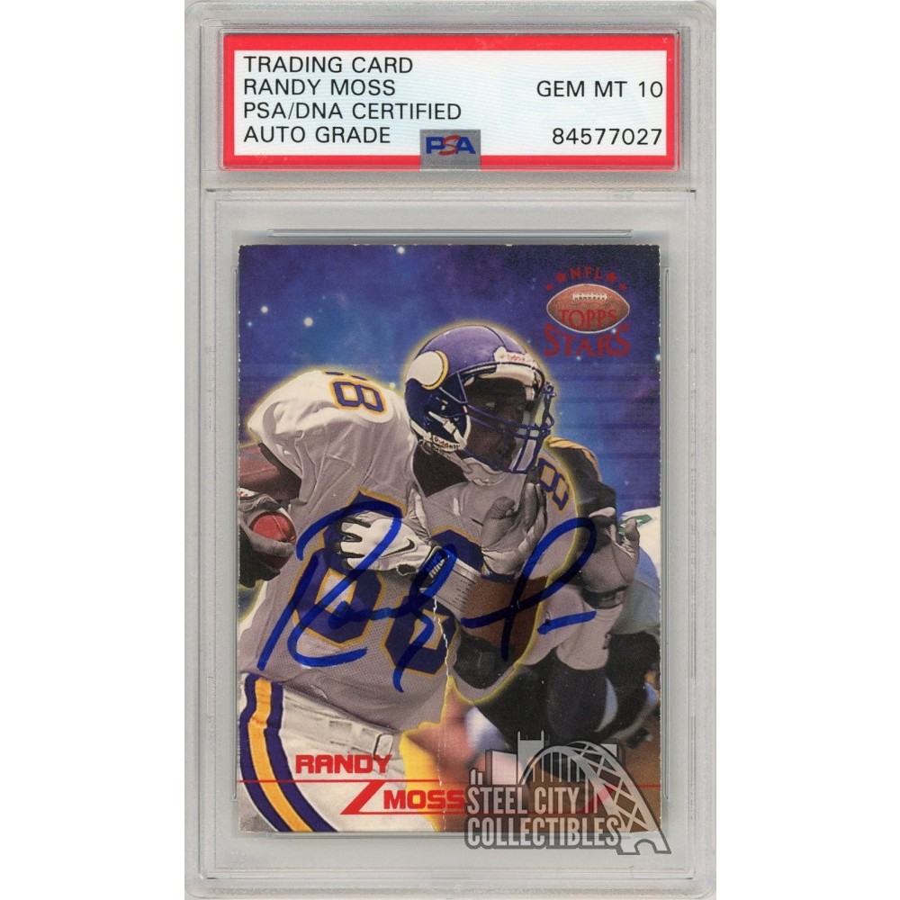 Randy Moss 1998 Topps Stars Red Autograph Rookie Card /8799 #66 PSA/DNA ...