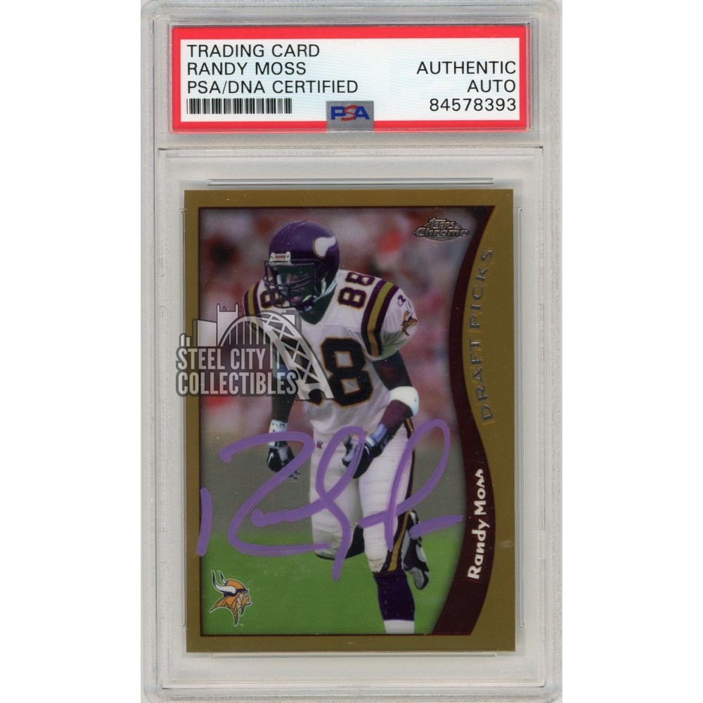 Randy Moss 1998 Topps Chrome Autograph Rookie Card RC #35 PSA/DNA ...