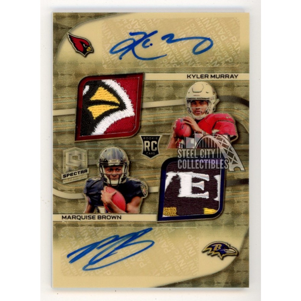 Kyler Murray/Marquise Brown 2019 Panini Spectra Gold Vinyl Autograph ...