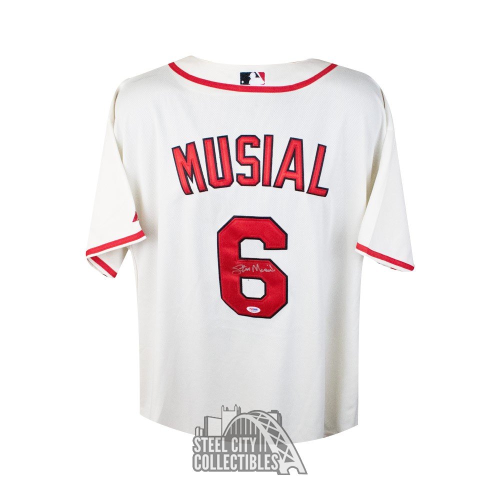 Stan Musial Autographed St Louis Cardinals Authentic Baseball Jersey ...