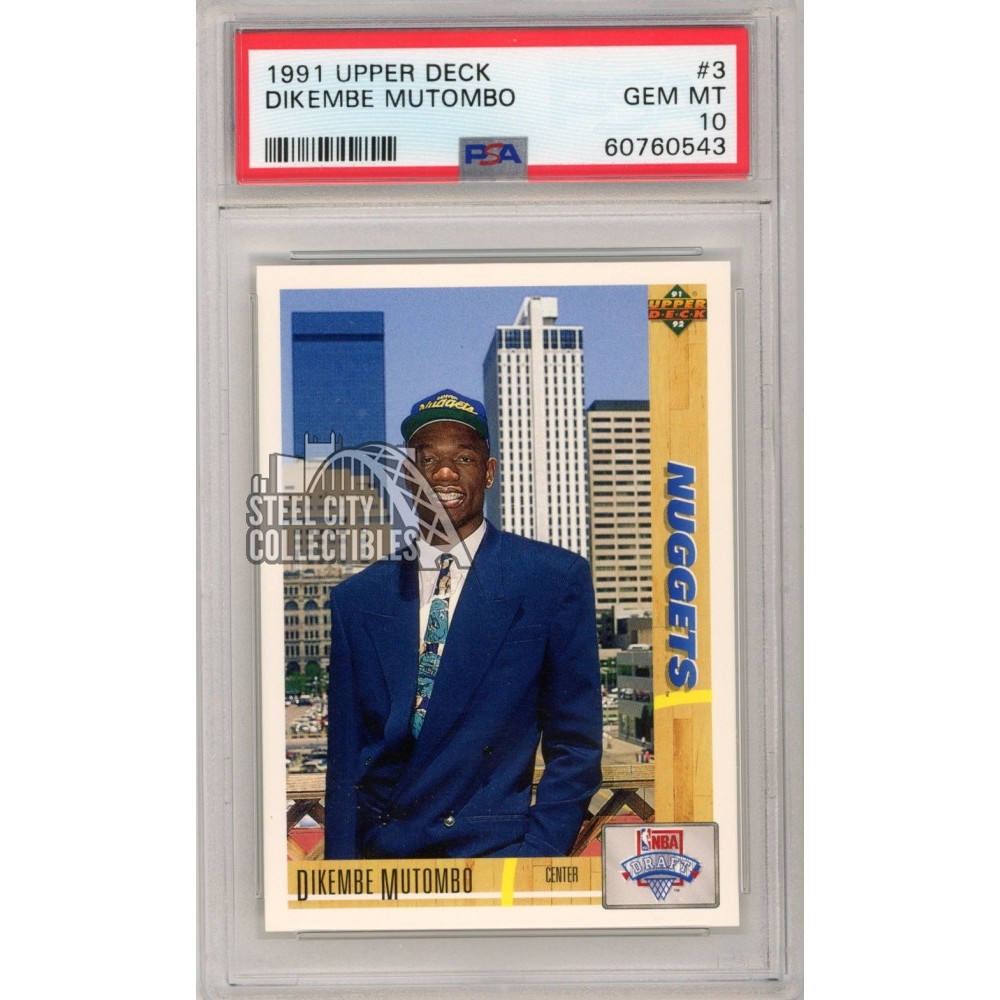 Dikembe Mutombo 1991-92 Upper Deck Rookie Card #3 PSA 10 Gem Mint ...