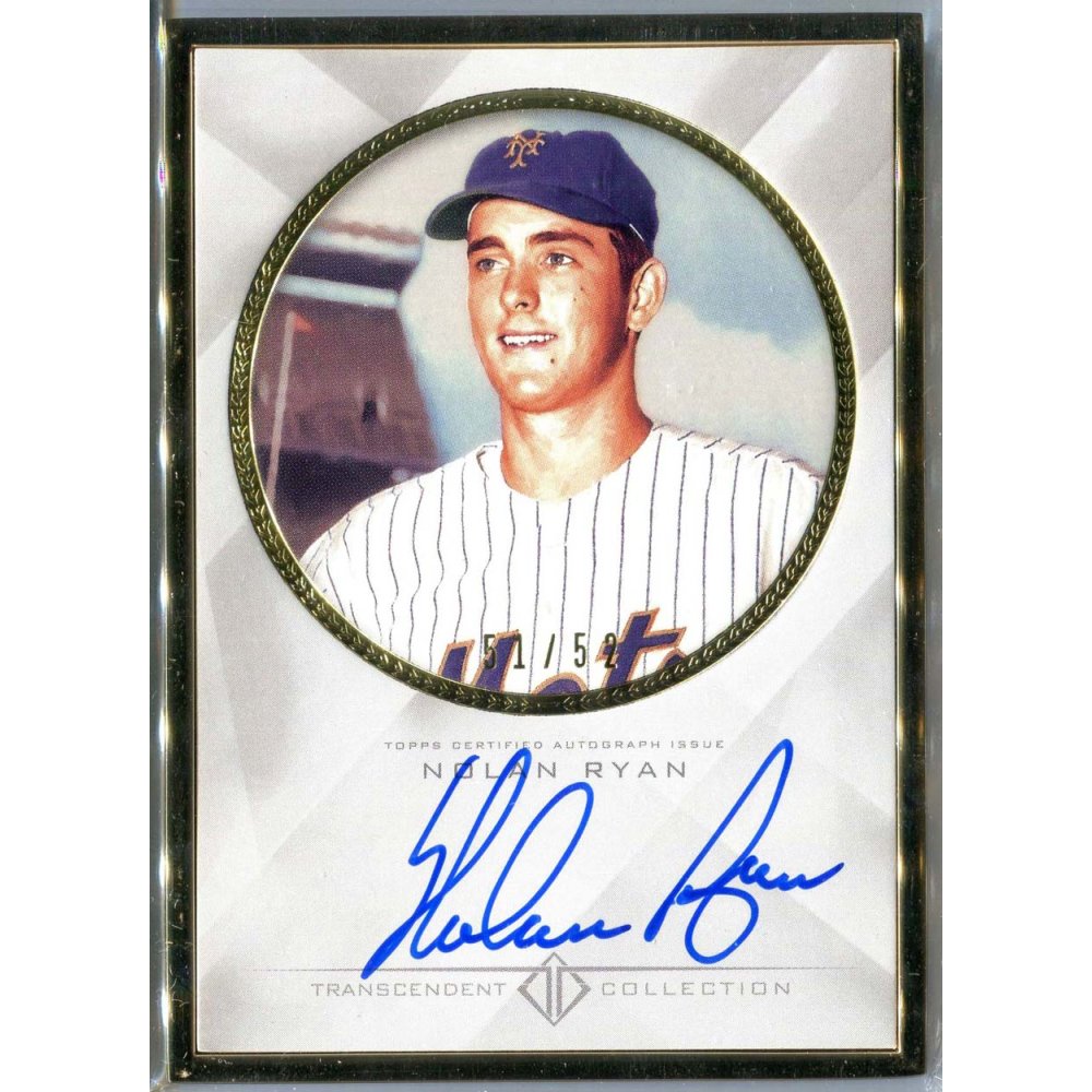 Nolan Ryan 2016 Topps Transcendent Base Framed Autograph Auto Card 51/ ...
