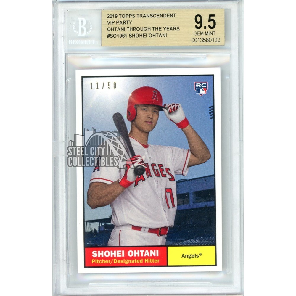 Shohei Ohtani 2019 Topps Transcendent VIP Party Rookie Card 1961 11/50 BGS 9.5 | Steel City ...