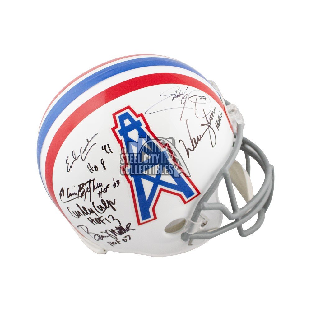 Houston Oilers Greats Autographed Full-Size Football Helmet - BAS COA ...