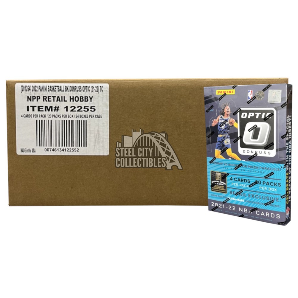 2021-22 Panini Donruss Optic Basketball Retail 24-Box Case | Steel City ...
