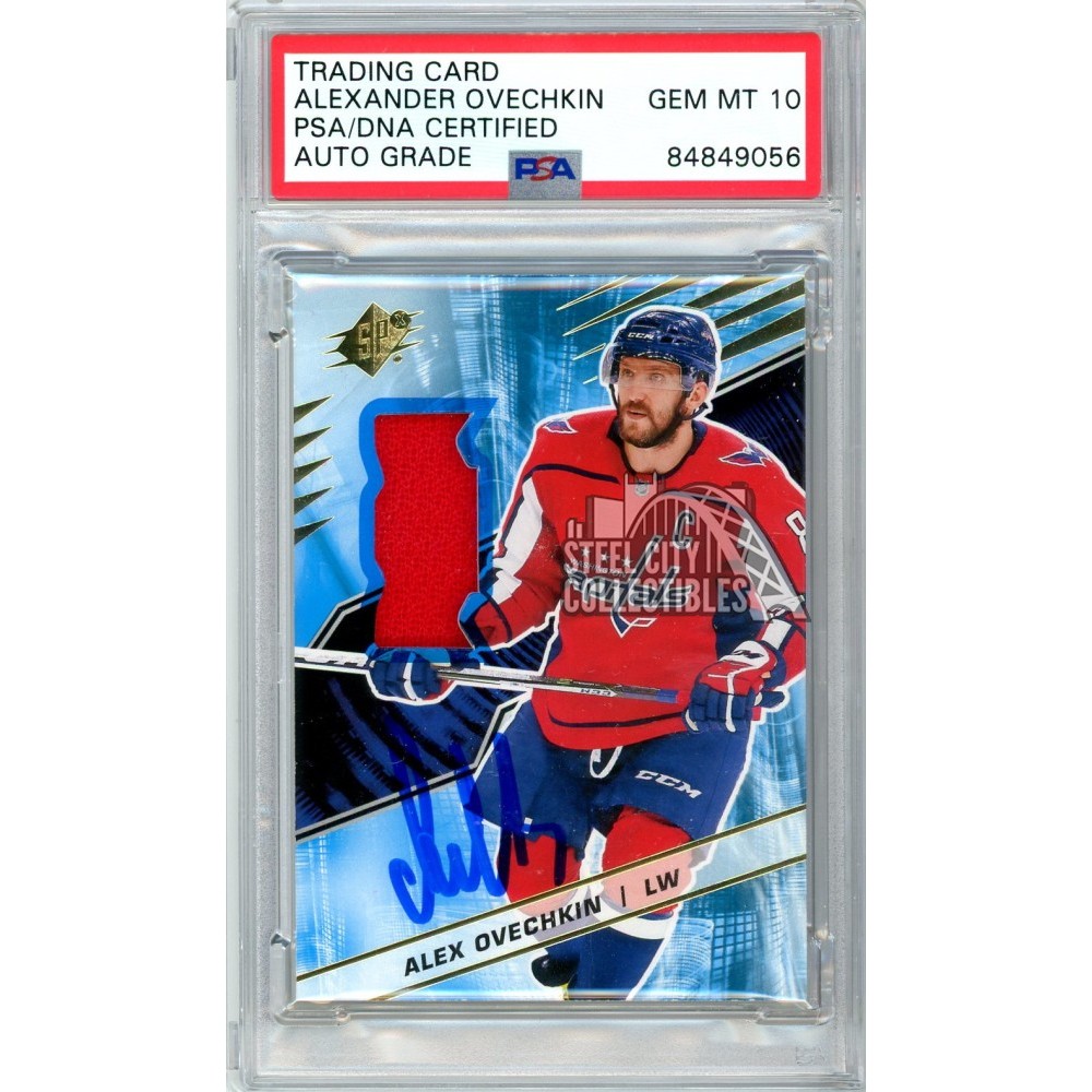 Alexander Ovechkin 2018-19 Upper Deck SPX Autograph Jersey Card #16 PSA ...