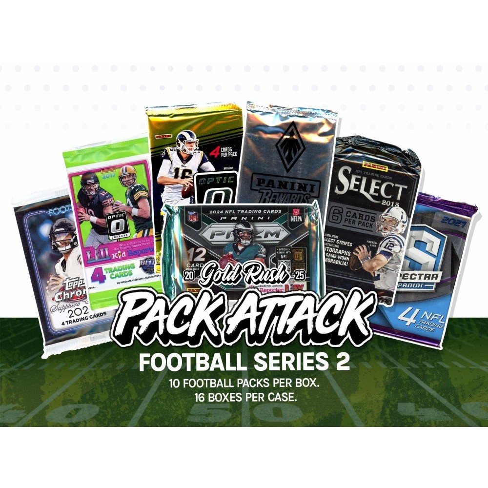 2025 Gold Rush Pack Attack Football Series 2 16-Box Case | Steel City ...