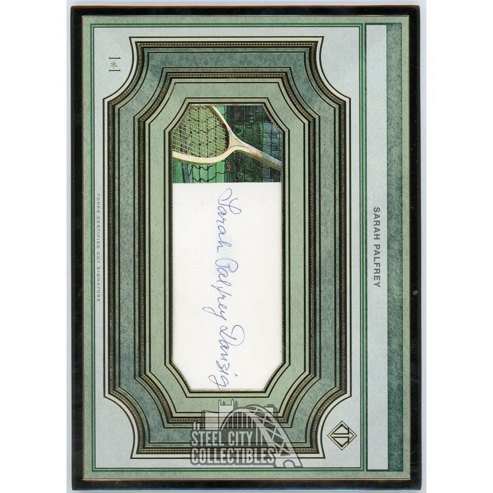 Sarah Palfrey 2020 Topps Transcendent Tennis Oversized Cut Signature ...