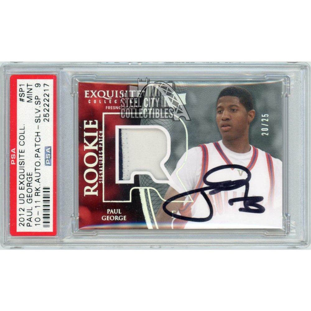 Paul George 2013-14 Upper Deck Exquisite Patch Autograph 2010-11 Rookie ...