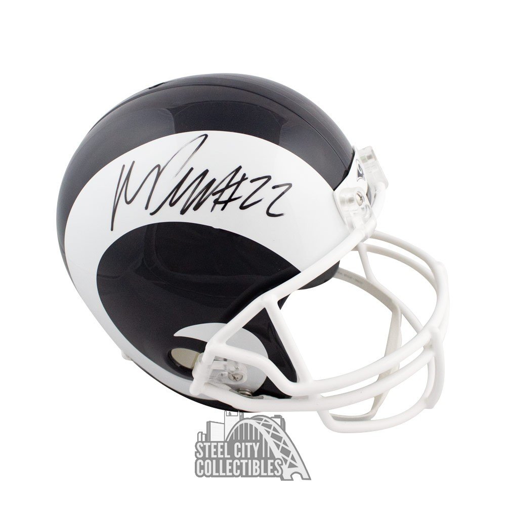 Marcus Peters Autographed Los Angeles Rams Full-Size Football Helmet ...
