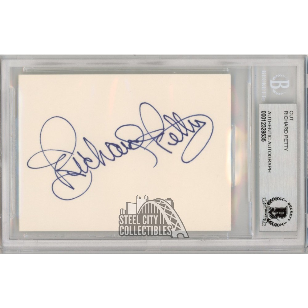 Richard Petty Cut Autograph Card BAS | Steel City Collectibles