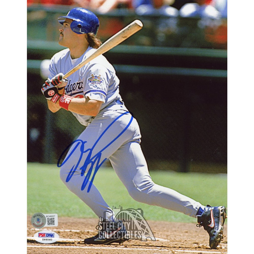 Mike Piazza Autographed Los Angeles Dodgers 8x10 Photo - BAS | Steel ...