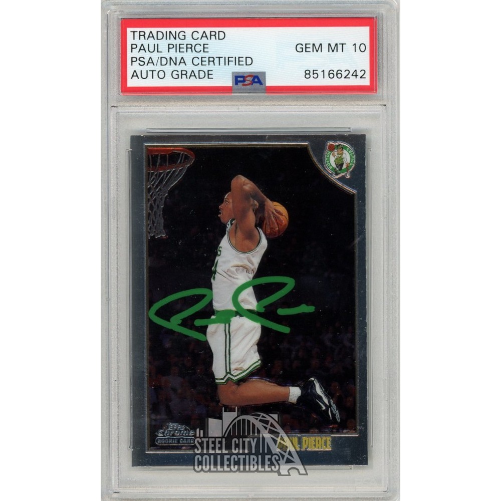 Paul Pierce 1998-99 Topps Chrome Autograph Rookie Card #135 PSA/DNA 10 ...