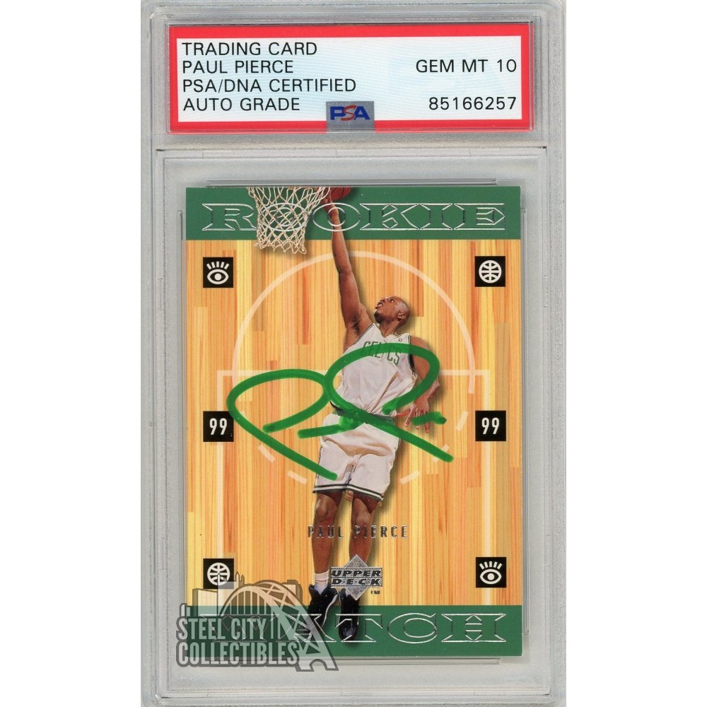 Paul Pierce 1998-99 Upper Deck Autograph Rookie Card #321 PSA/DNA 10 ...