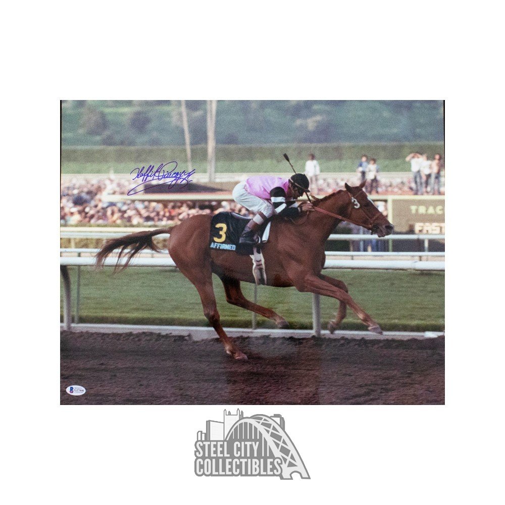 Laffit Pincay Jr Autographed Affirmed 16x20 Photo - BAS COA | Steel ...