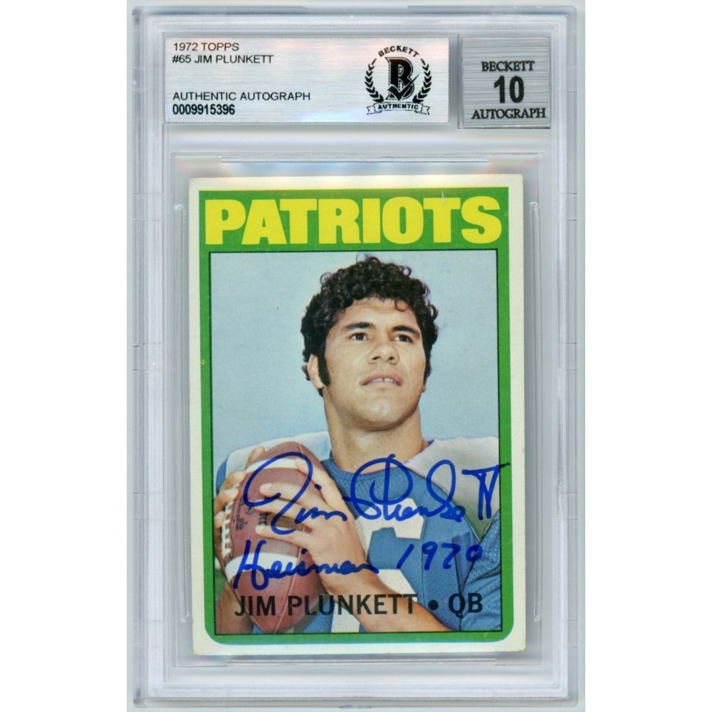 Jim Plunkett 1972 Topps Football Autograph Auto Rookie Card #65 ...