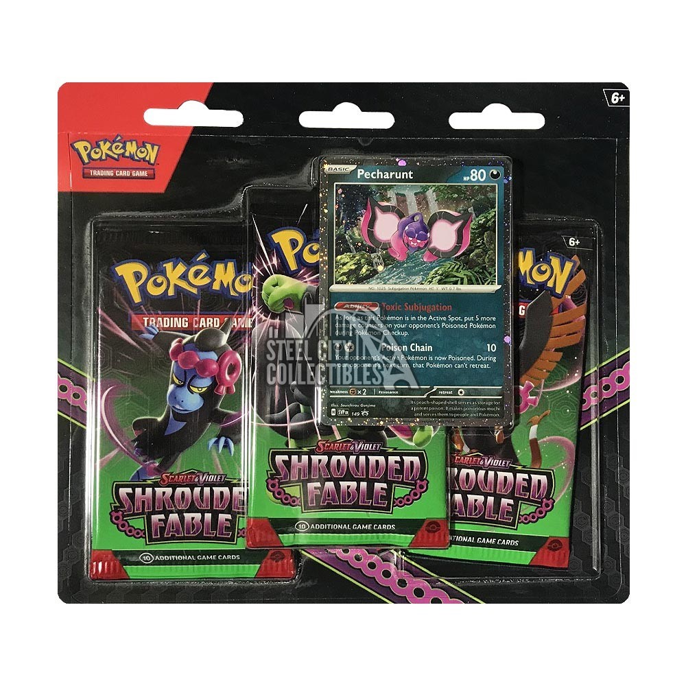 Pokemon Scarlet & Violet Shrouded Fable 3-Pack Blister | Steel City ...
