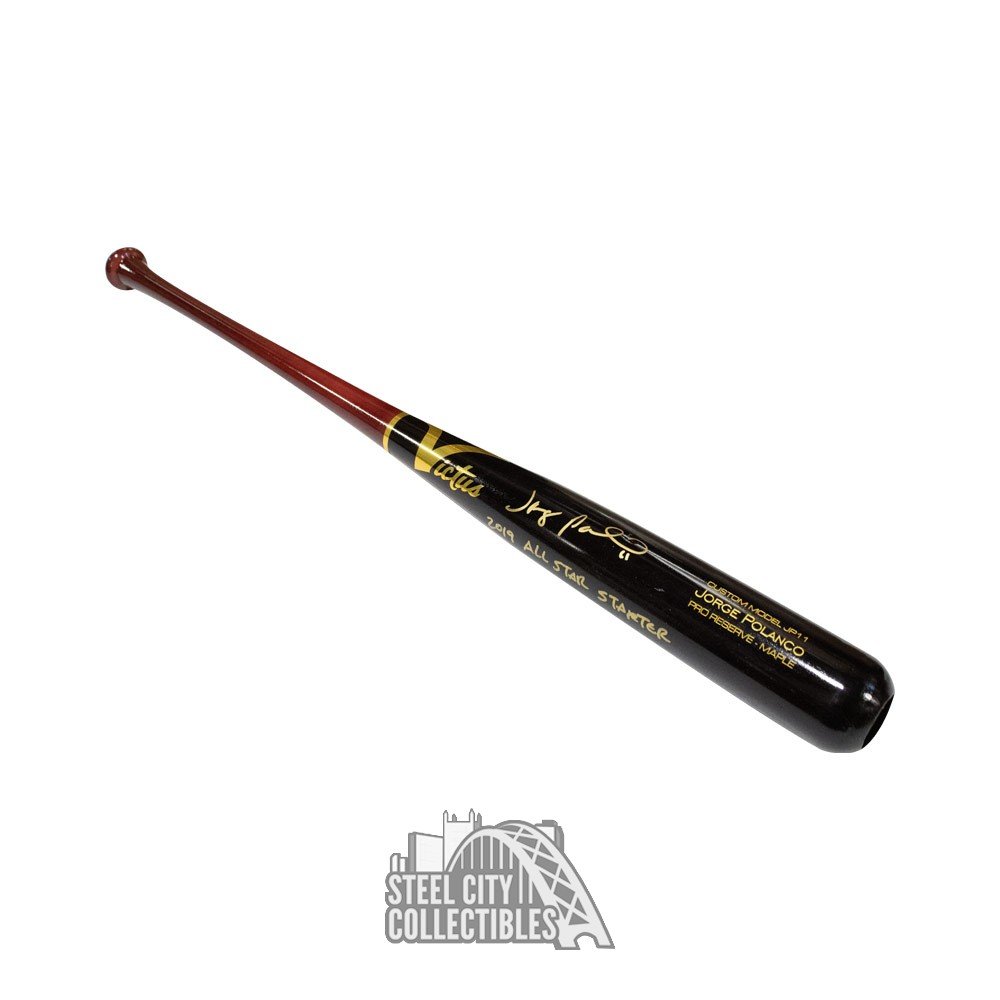 Jorge Polanco 2019 All Star Starter Autographed Red Victus Baseball Bat ...