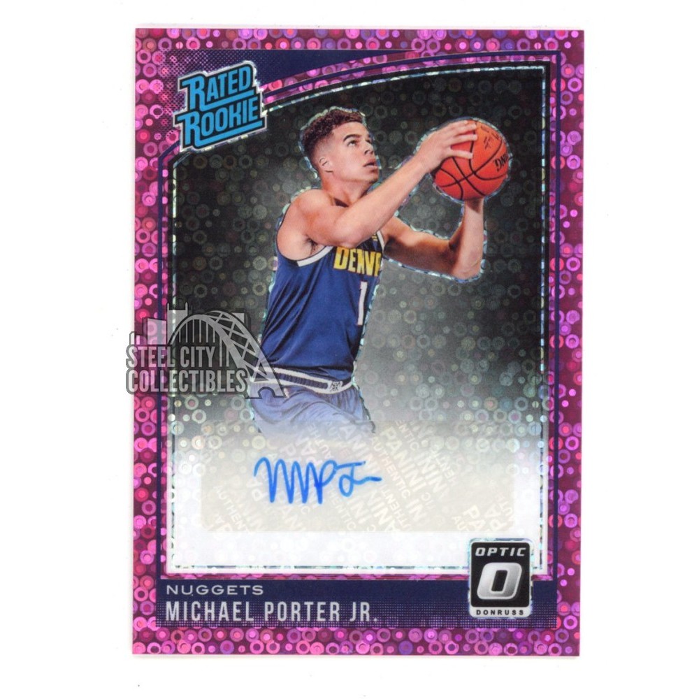 Michael Porter Jr 2018-19 Panini Optic Pink Autograph Rookie Card #182 ...