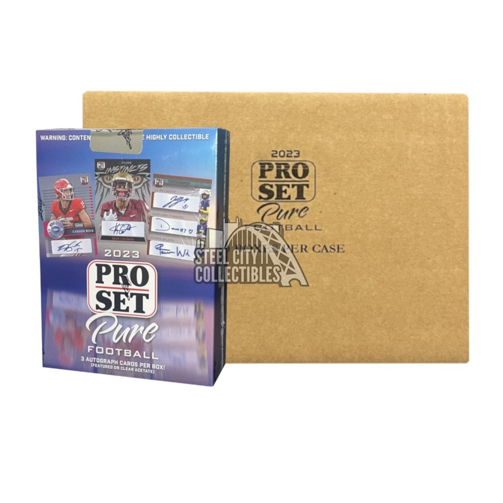 2023 Pro Set Pure Football Hobby 10-Box Case | Steel City Collectibles
