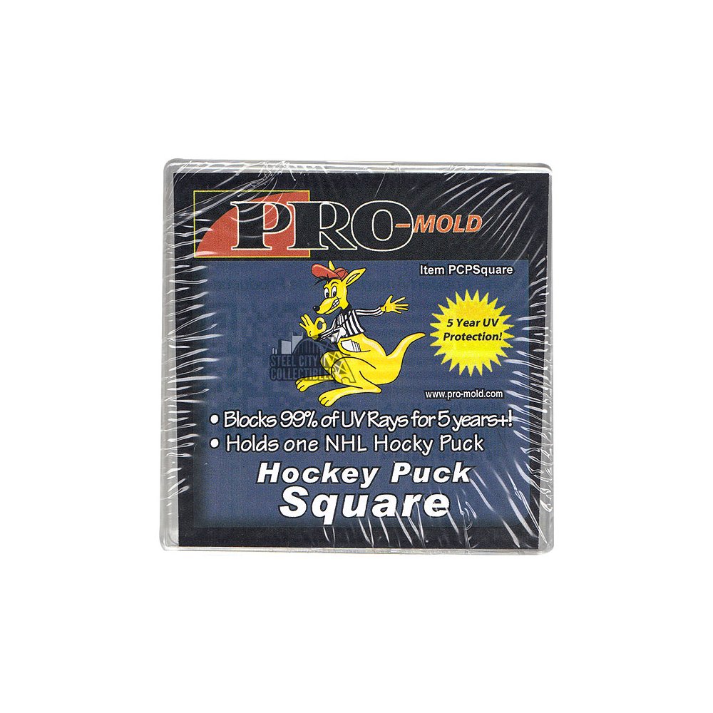 Pro Mold Hockey Puck Square Holder UV5 Pack of 2 | Steel City Collectibles