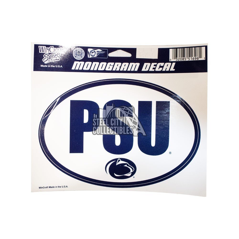 Penn State PSU Monogram Decal 4"x6" | Steel City Collectibles