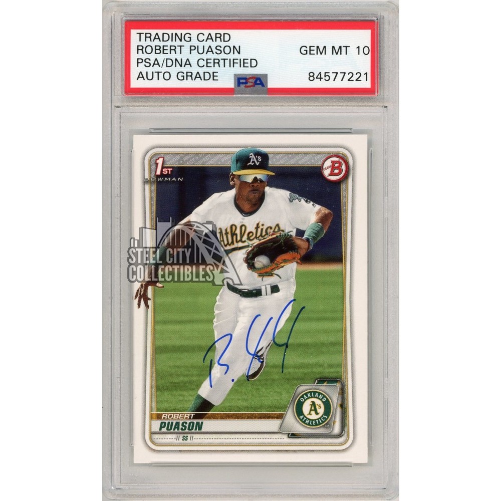 Robert Puason 2020 Bowman 1st Bowman Autograph Card #BP-145 PSA/DNA 10 ...
