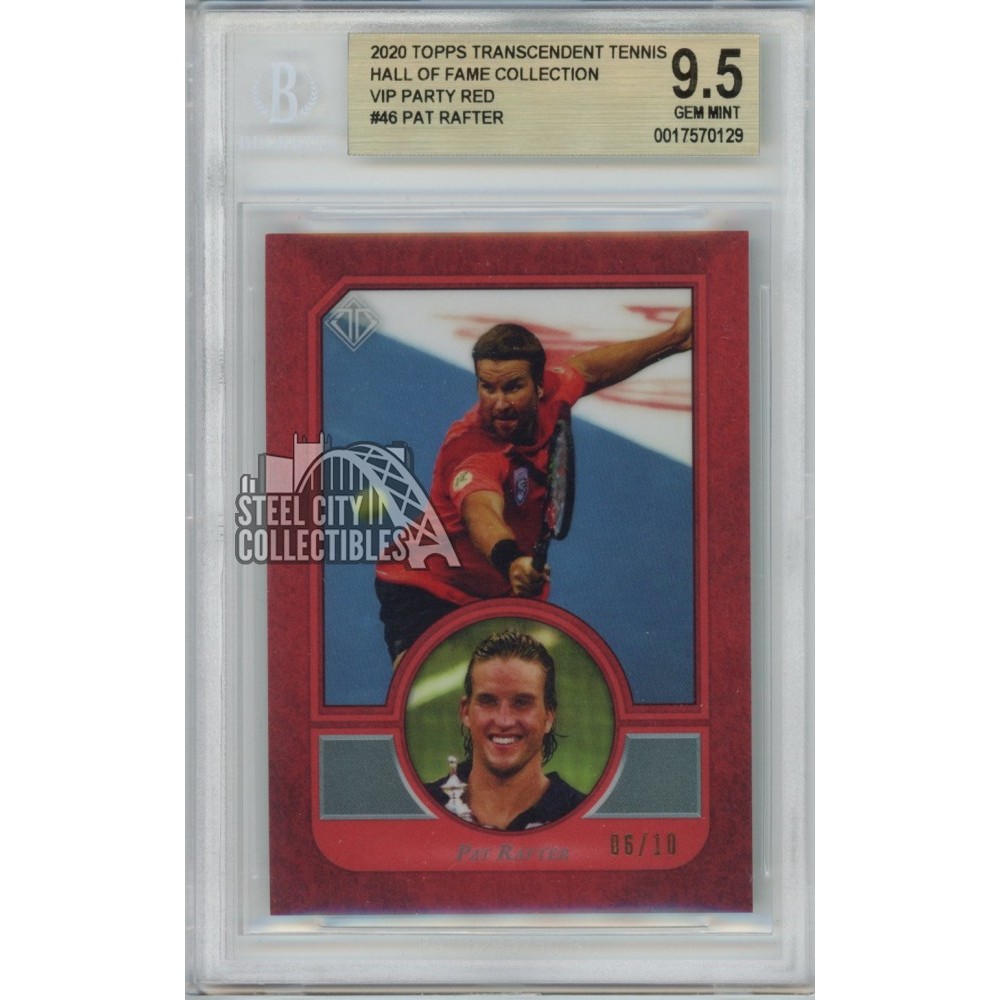 Pat Rafter 2020 Topps Transcendent VIP Red Card #46 6/10 BGS 9.5 Gem ...
