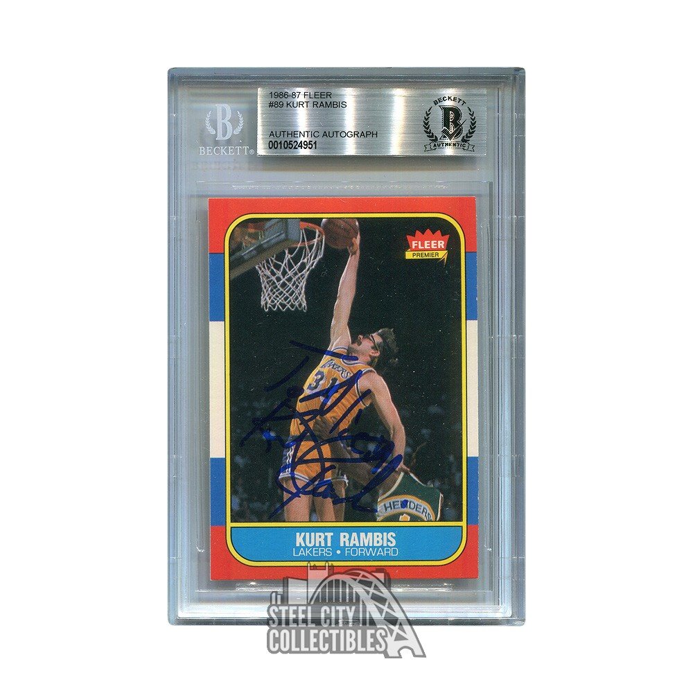 Kurt Rambis 1986-87 Fleer Basketball Autograph Auto Card - BGS | Steel ...