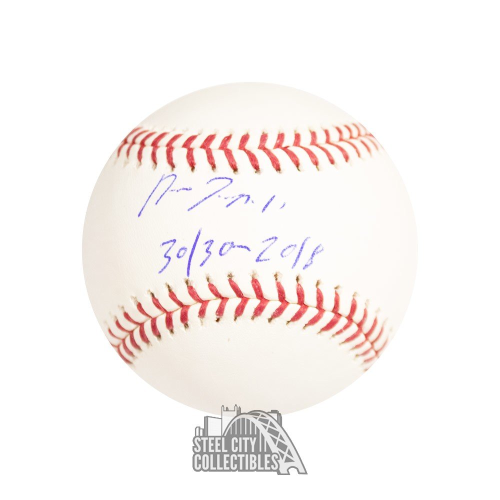 Jose Ramirez 30/30-2018 Autographed Official MLB Baseball - BAS COA ...