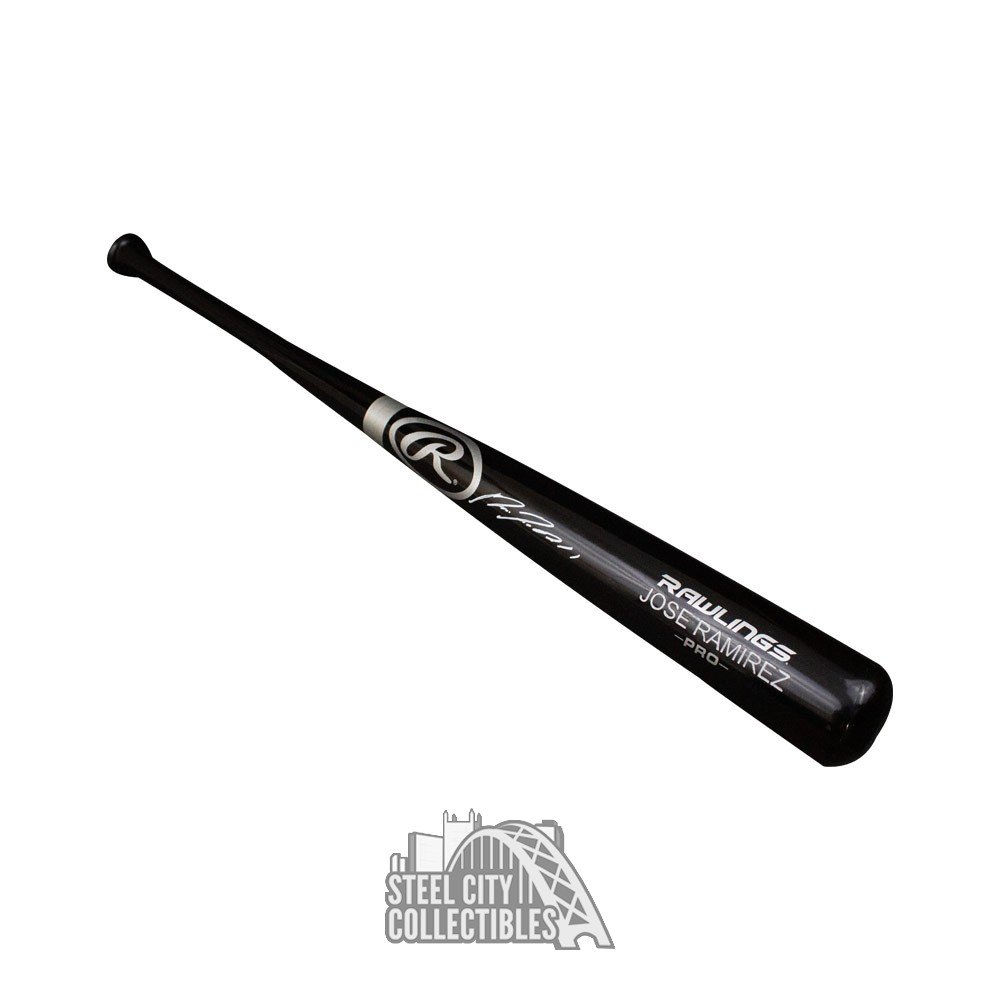 Jose Ramirez Autographed Rawlings Baseball Bat - Beckett COA | Steel ...