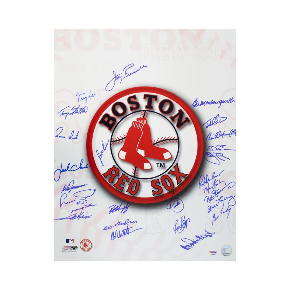 Boston Red Sox Autographed 16x20 Photo (26 Signatures) - PSA/DNA LOA ...