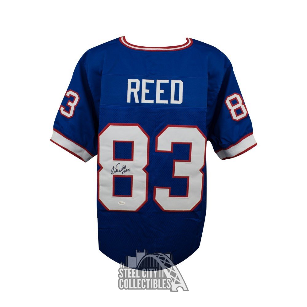 Andre Reed HOF Autographed Buffalo Custom Blue Football Jersey - JSA ...