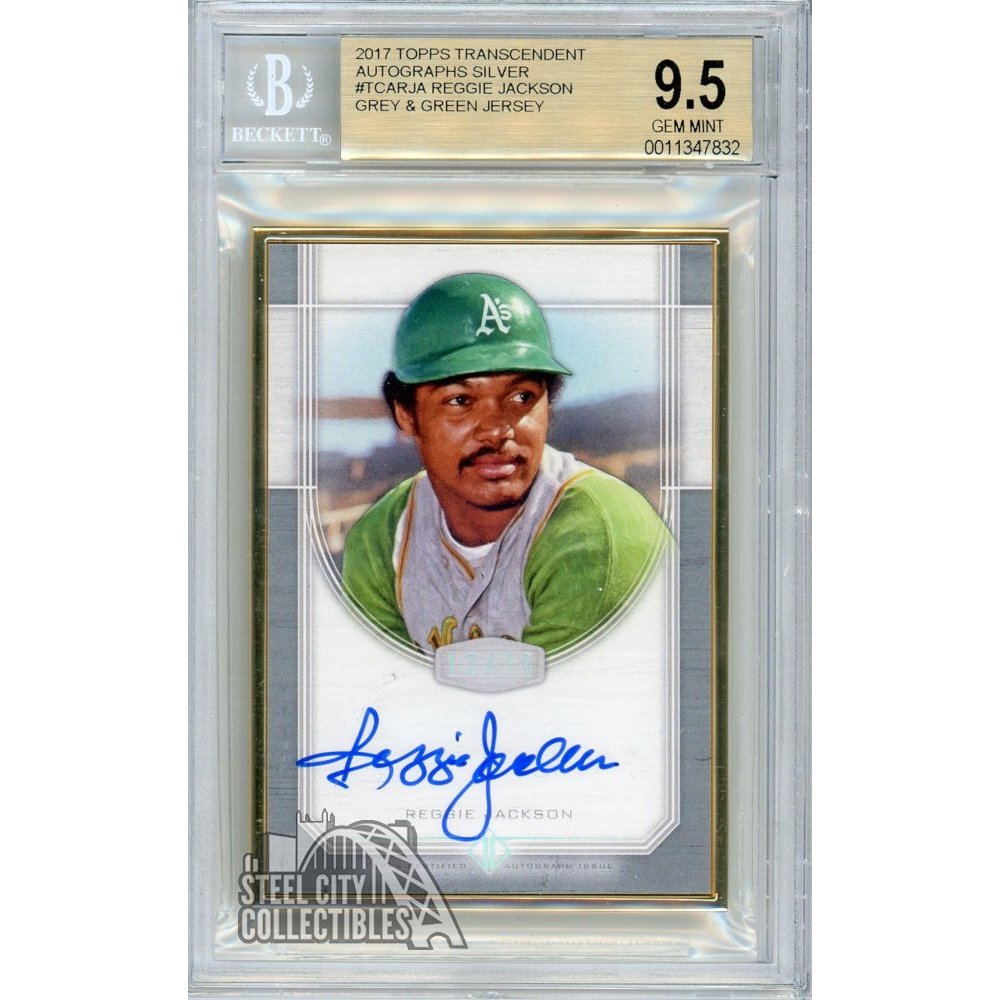 Reggie Jackson 2017 Topps Transcendent Framed Silver Autograph 12/15 ...