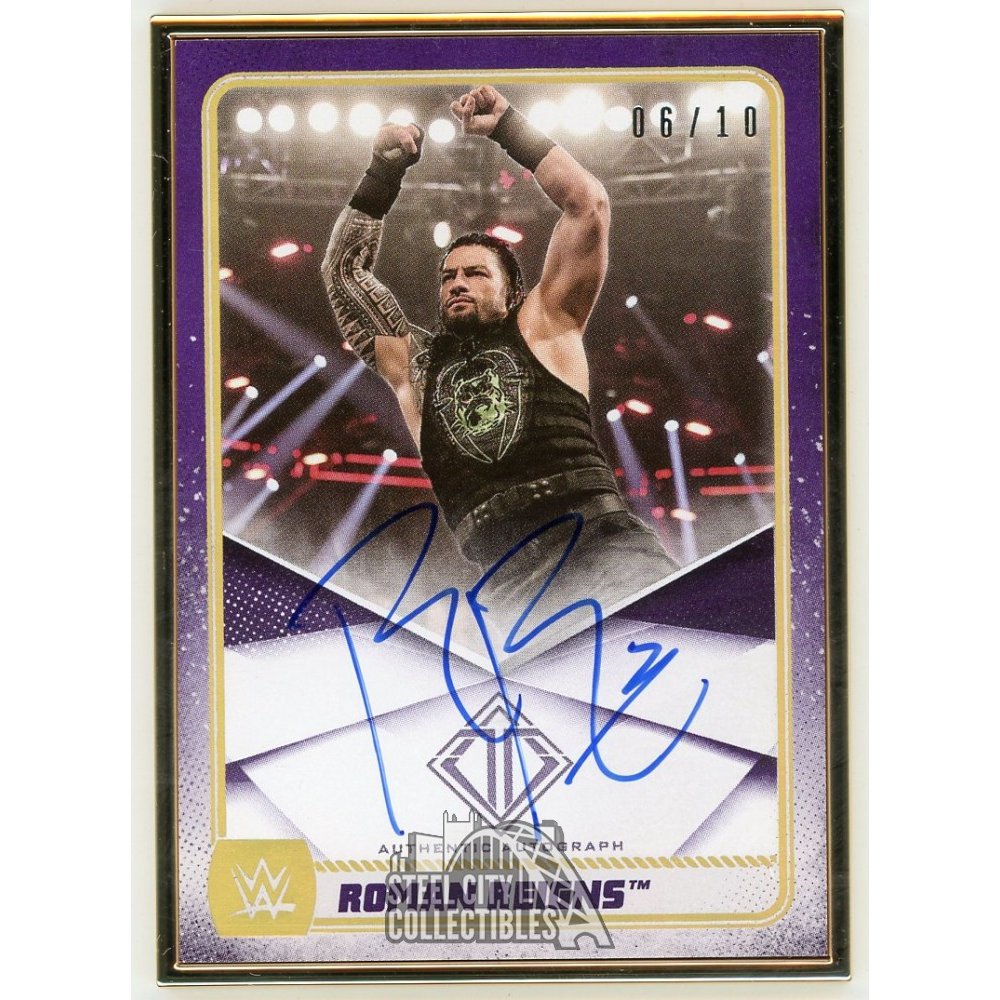 Roman Reigns 2020 Topps Transcendent WWE Autographed Card /10 | Steel ...